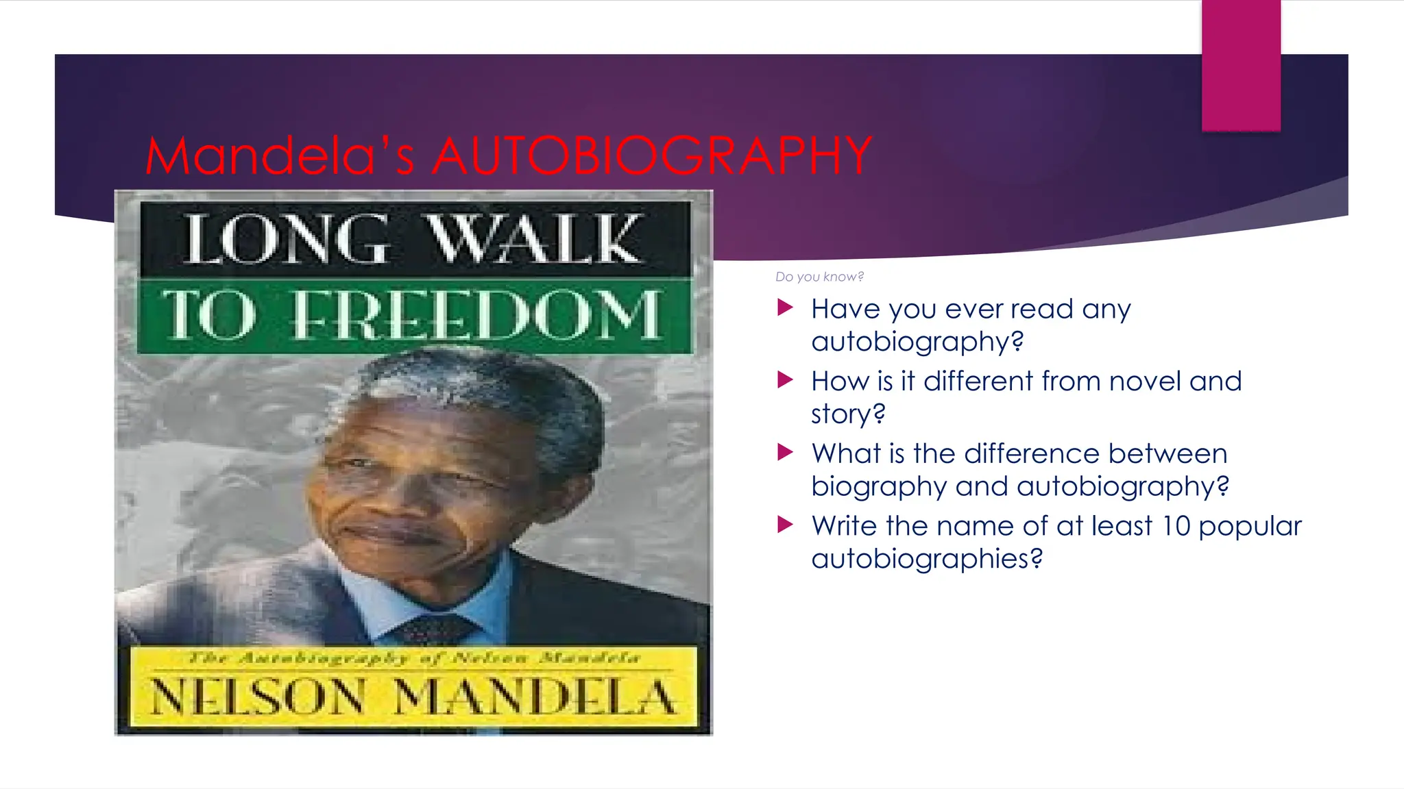 Ch 2 Nelson Mandela life vison information | PPT