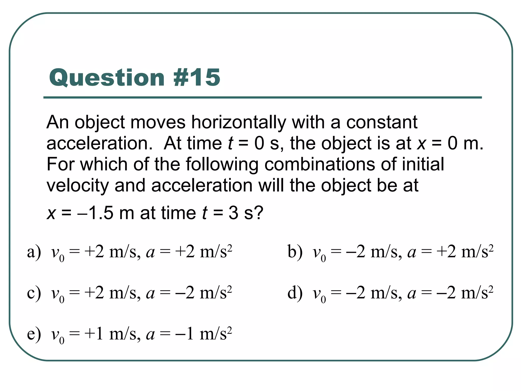 Ch 2 One Dimensional Kinematics | PPT