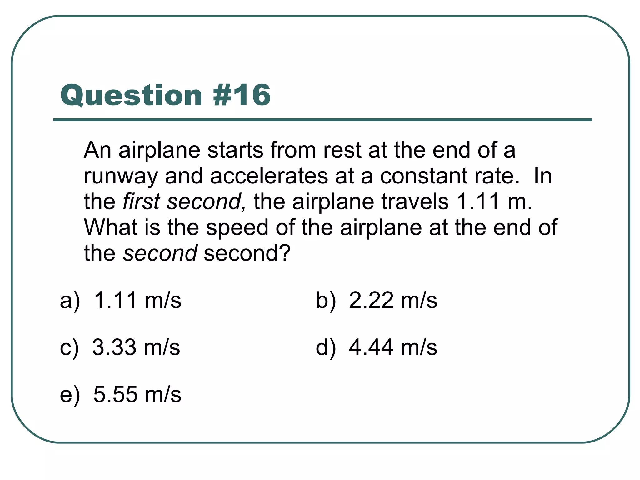 Ch 2 One Dimensional Kinematics | PPT