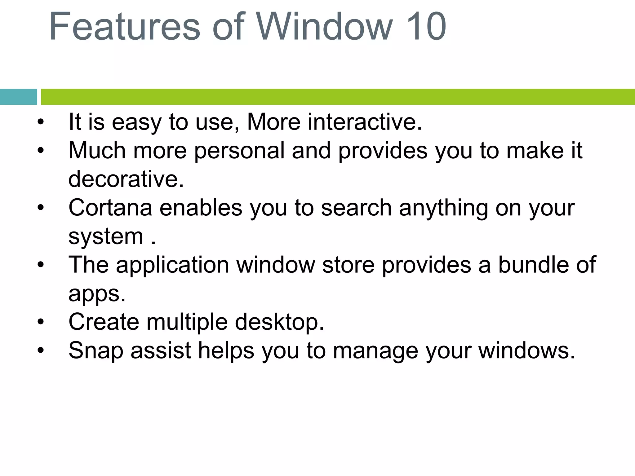 Managing files and folder in windows 10 | PPTX