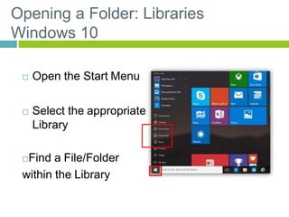 Managing files and folder in windows 10 | PPTX