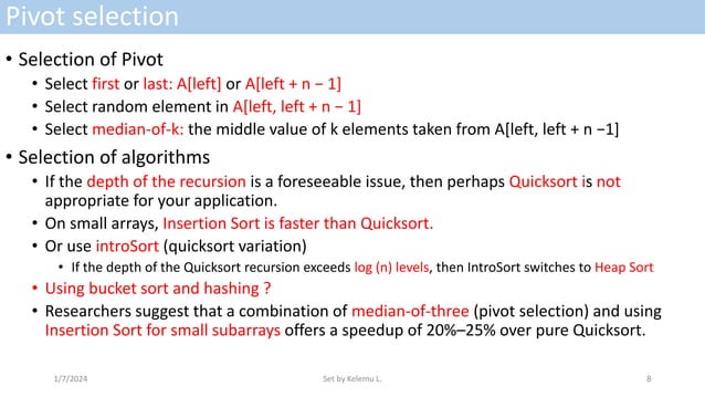 Ch2 Part III-Advanced Sorting algorithms.pptx Ch2 Part III-Advanced Sorting algorithms.pptx