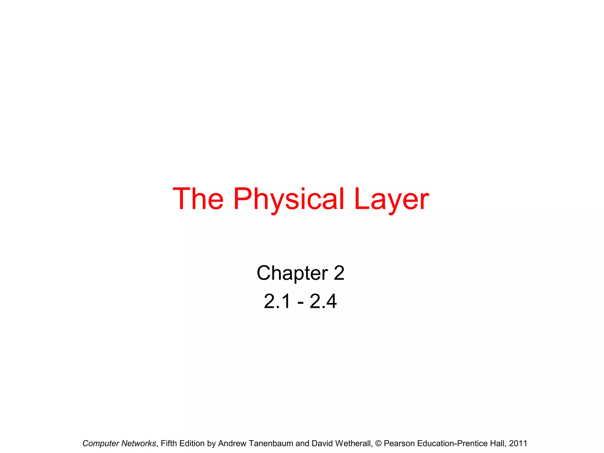 Ch:2 The Physical Layer | PPT