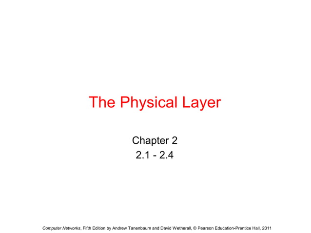 Ch:2 The Physical Layer | PPT