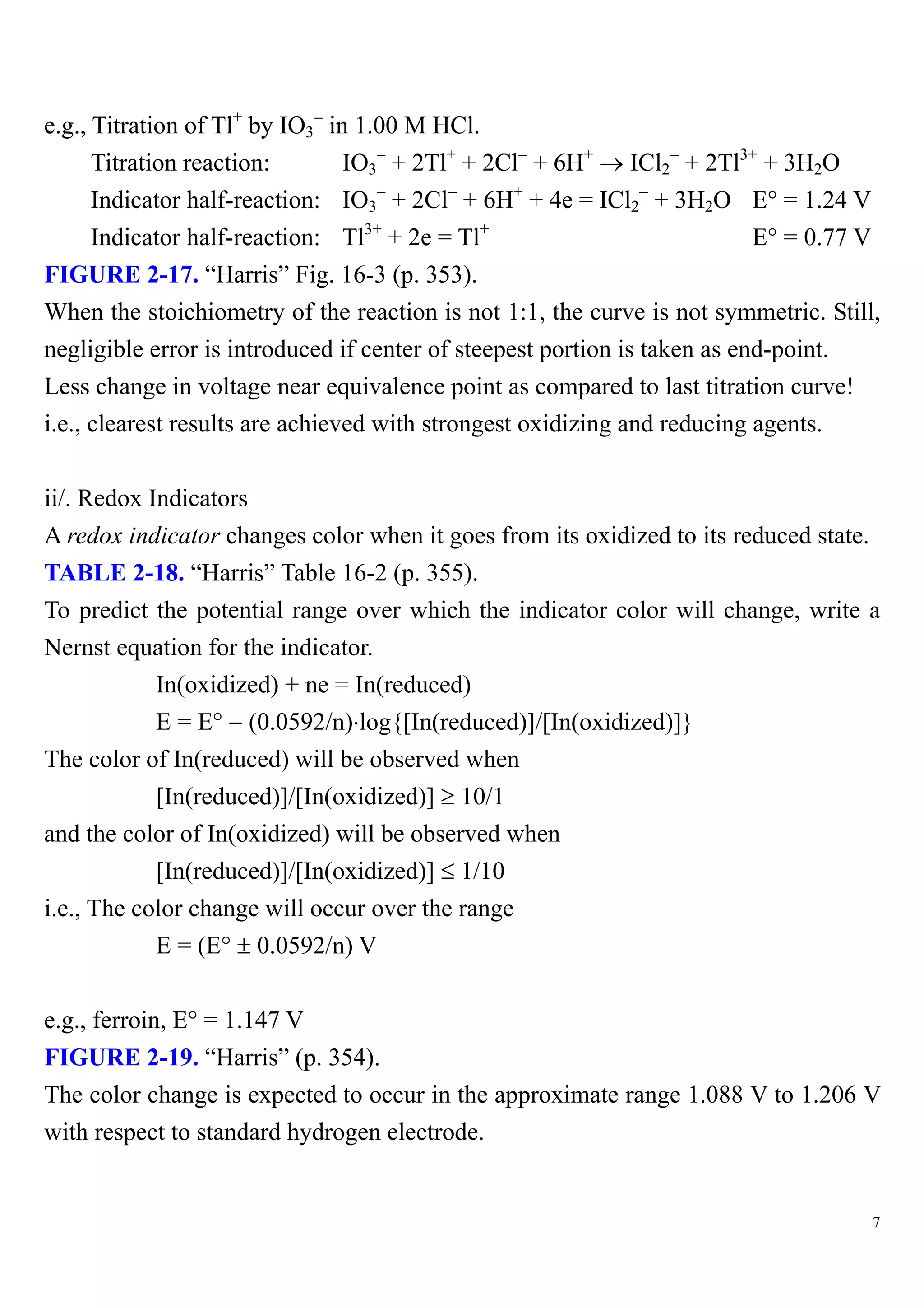 Ch2 potentiometry and redox titrations | PDF