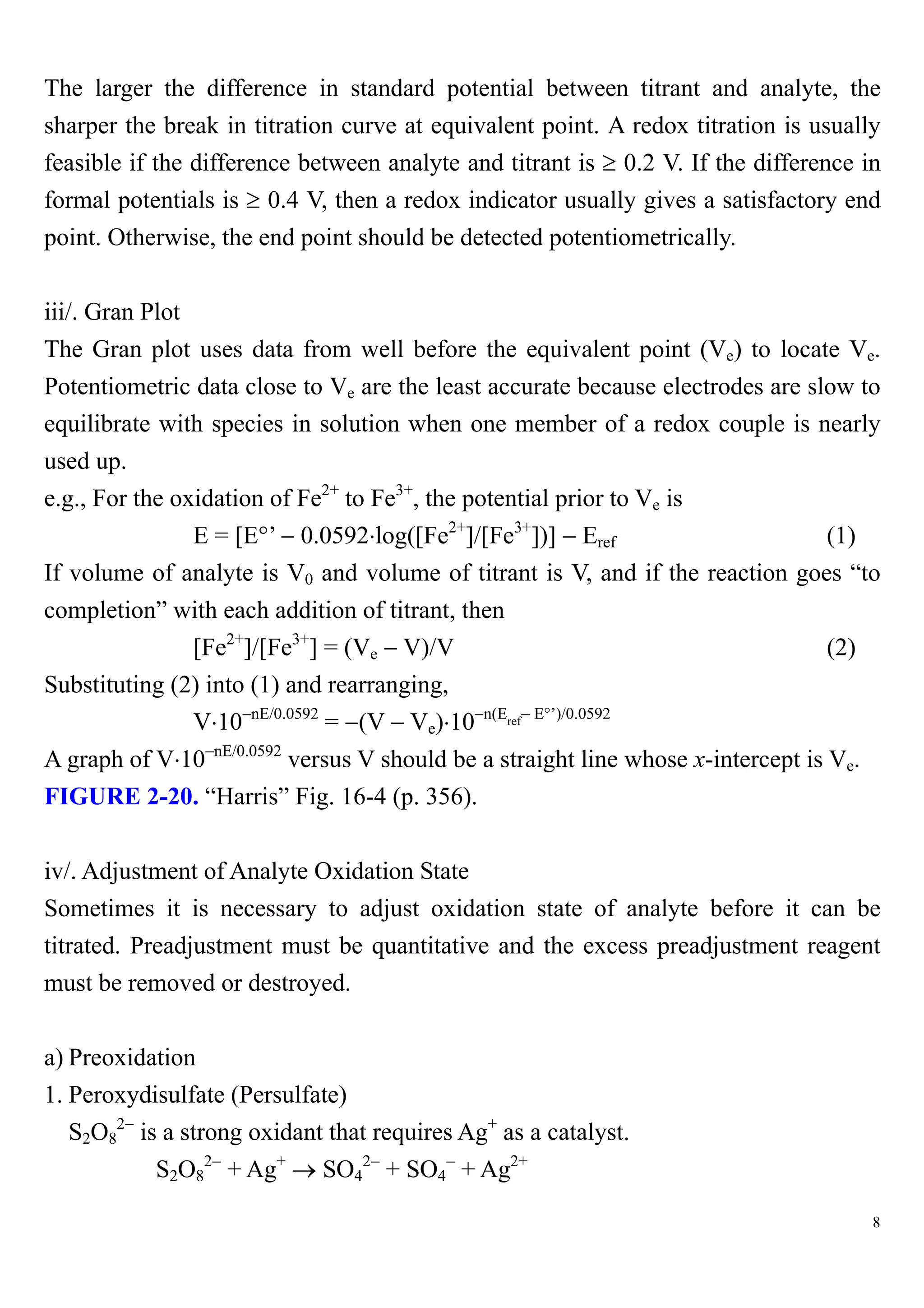 Ch2 potentiometry and redox titrations | PDF