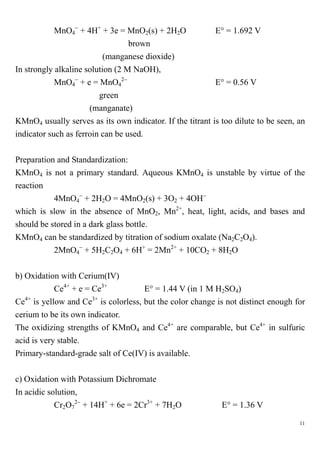 Ch2 potentiometry and redox titrations | PDF