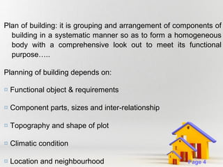 Ch 2 principle of buuilding planning | PPT