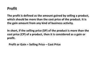 Ch 2 profit and loss | PPTX