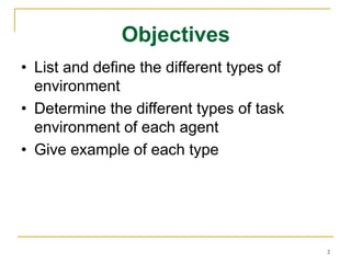 Ch2 properties of the task environment | PPTX