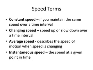 describing motion | PPTX | Physics | Science