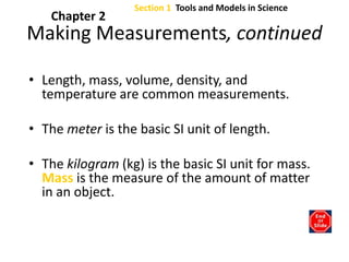 Physical Science Ch 2, sec 1 tools in science | PPTX