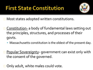 U.S. Government -- Chapter 2, Section 2 "The Coming of Independence" | PPTX