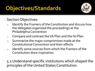 U.S. Government -- Chater 2,Section 4 "Creating the Constitution" | PPTX