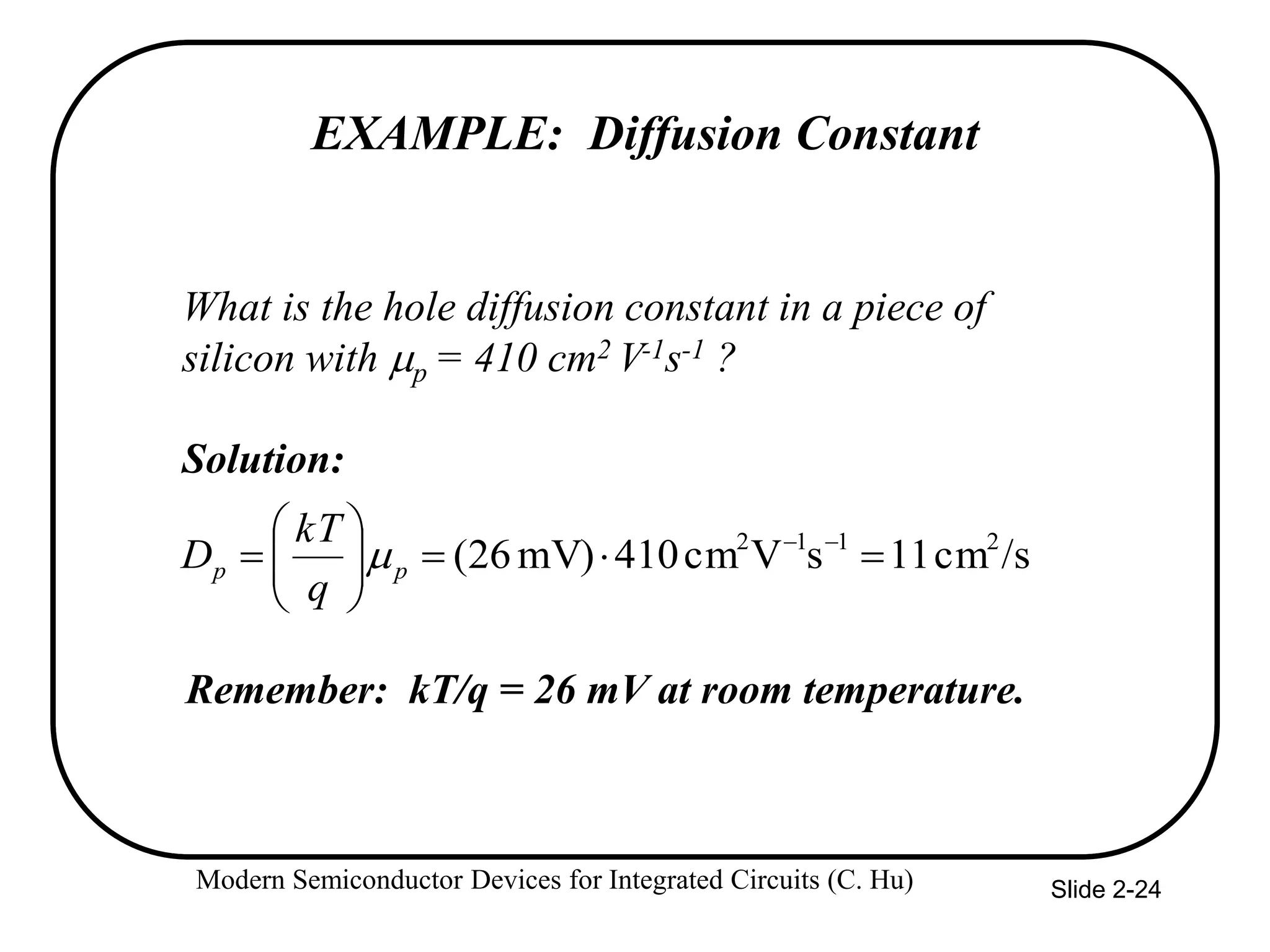 Ch2 lecture slides Chenming Hu Device for IC | PPT