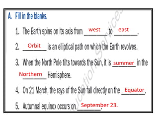 Ch2 SST Std 4 Movement of the Earth Q and Ans | PPTX