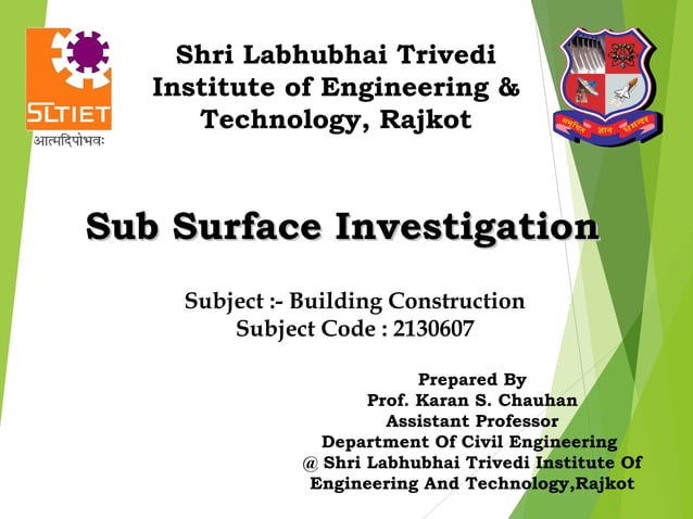 Subsurface Investigation | PPT