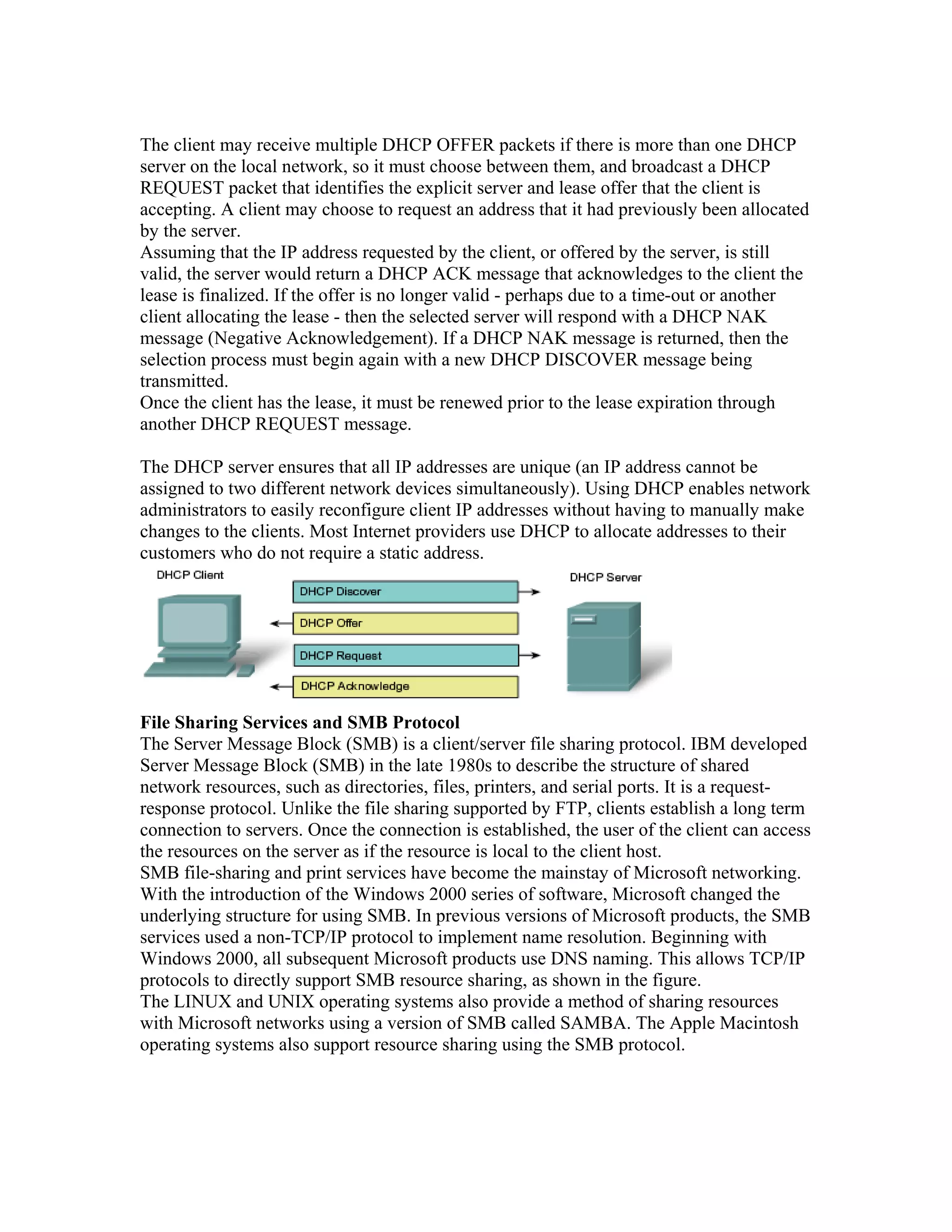 Ch2 the application layer protocols_ftp_telnet_samba_dhcp_4 | PDF
