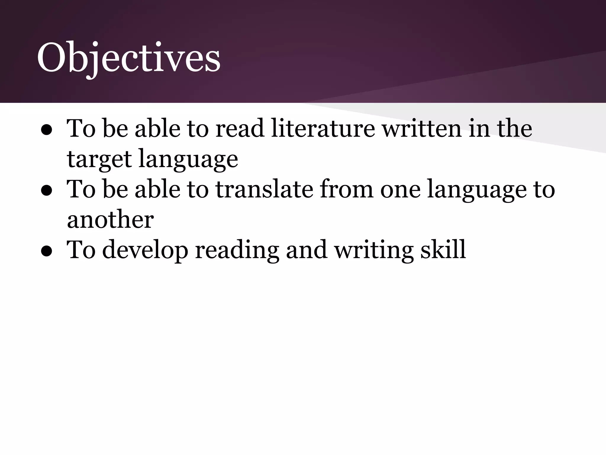 Ch 2 the grammar translation method | PPTX