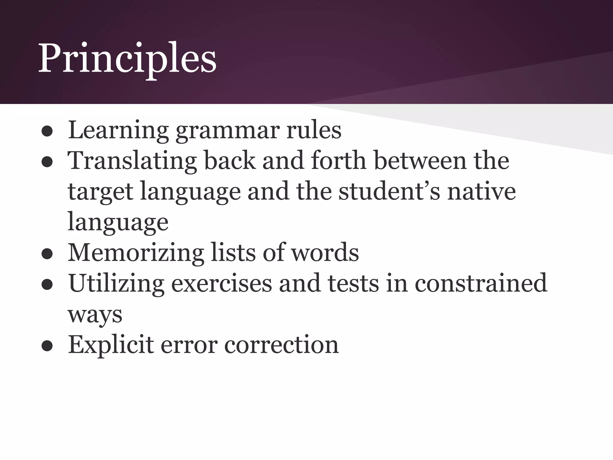 Ch 2 the grammar translation method | PPTX