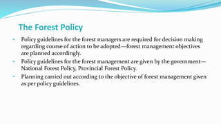 Ch2 the objective of forestry | PPTX