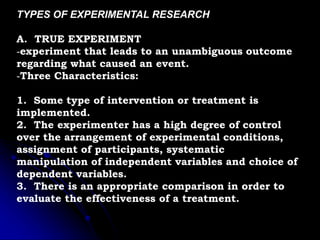Ch 2 types of research | PPTX