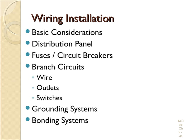 Electrical Wiring Practices and Diagrams