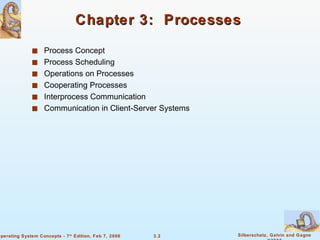 Chapter 3 - Processes | PPT | Operating Systems | Computer Software and ...