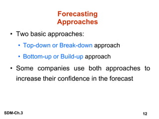Ch3: Planning, Sales Forecasting, and Budgeting | PPT