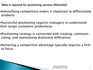 Positioning Services in Competitive Markets | PPTX