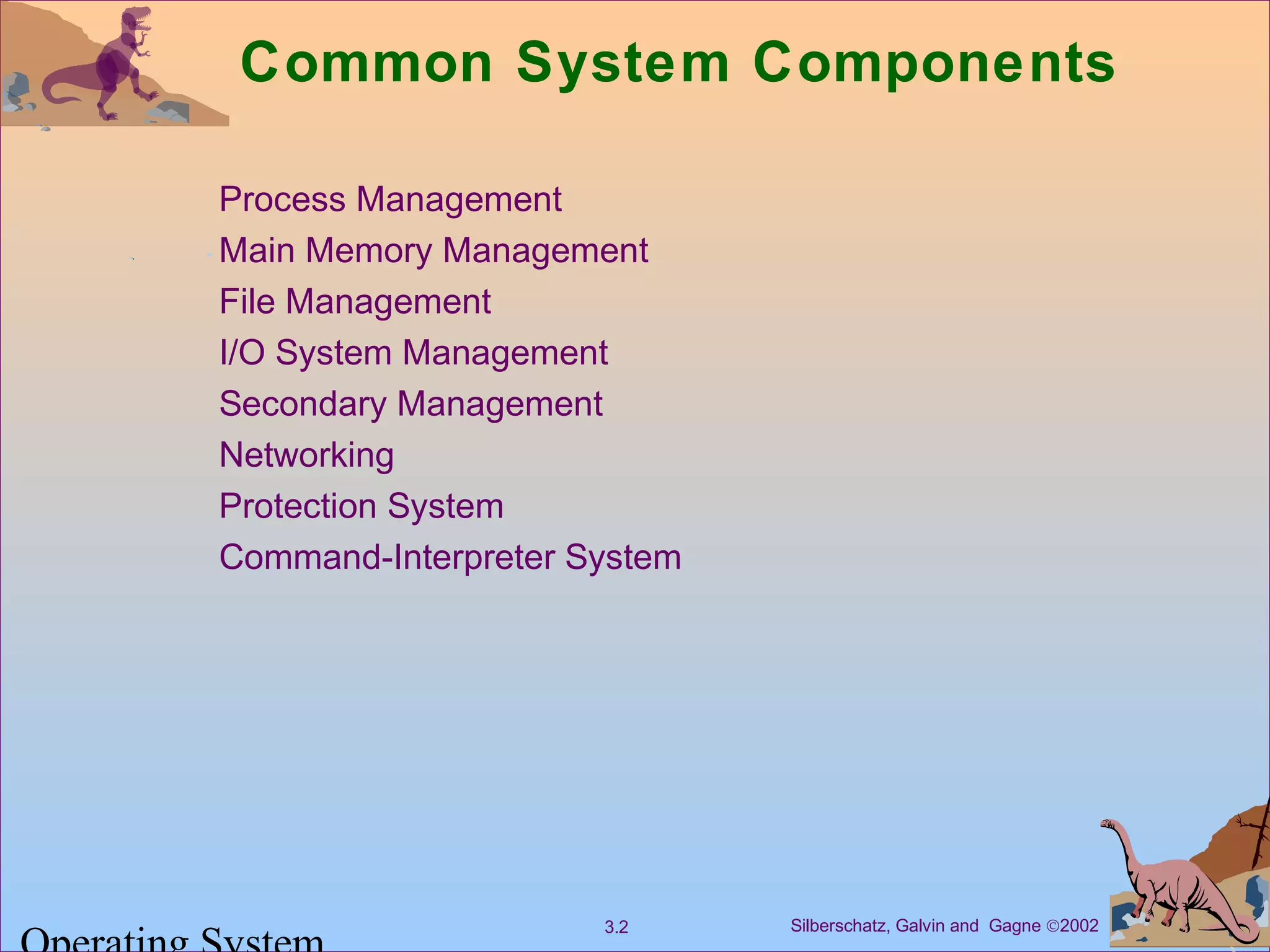 Galvin-operating System(Ch3) | PPT