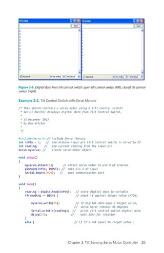 Arduino Ch3 : Tilt Sensing Servo Motor Controller | PDF