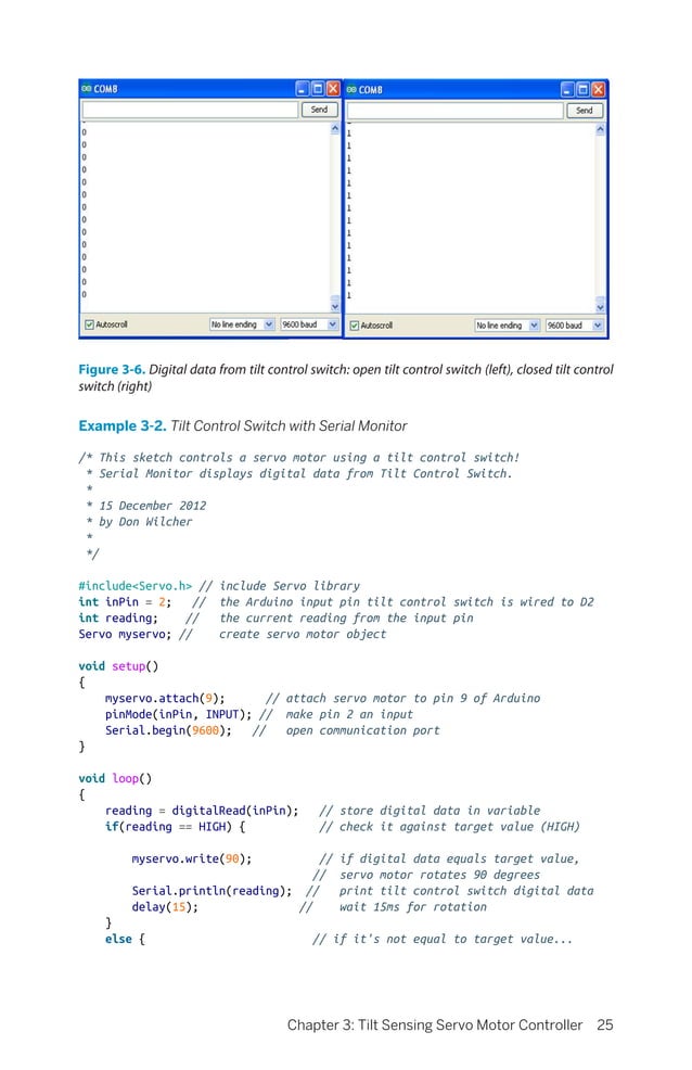 Arduino Ch3 : Tilt Sensing Servo Motor Controller | PDF | Computer Peripherals | Computing