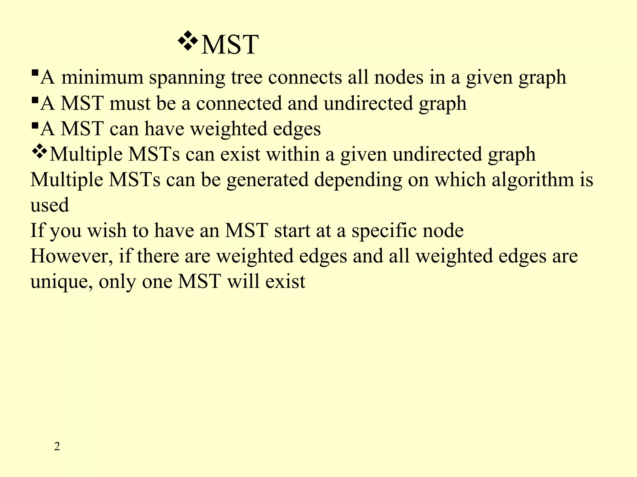 minimum spanning tree | PPT