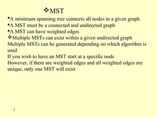 minimum spanning tree | PPT