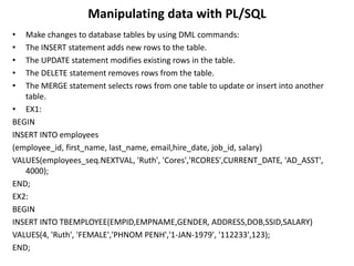 Interacting with Oracle Database | PPTX | Databases | Computer Software and Applications