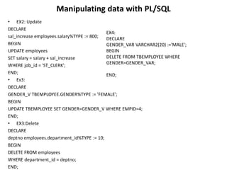 Interacting with Oracle Database | PPTX | Databases | Computer Software and Applications