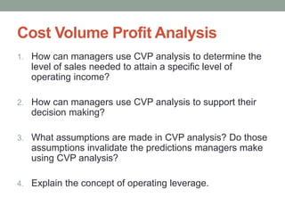 Cost Volume Profit Analysis | PPTX