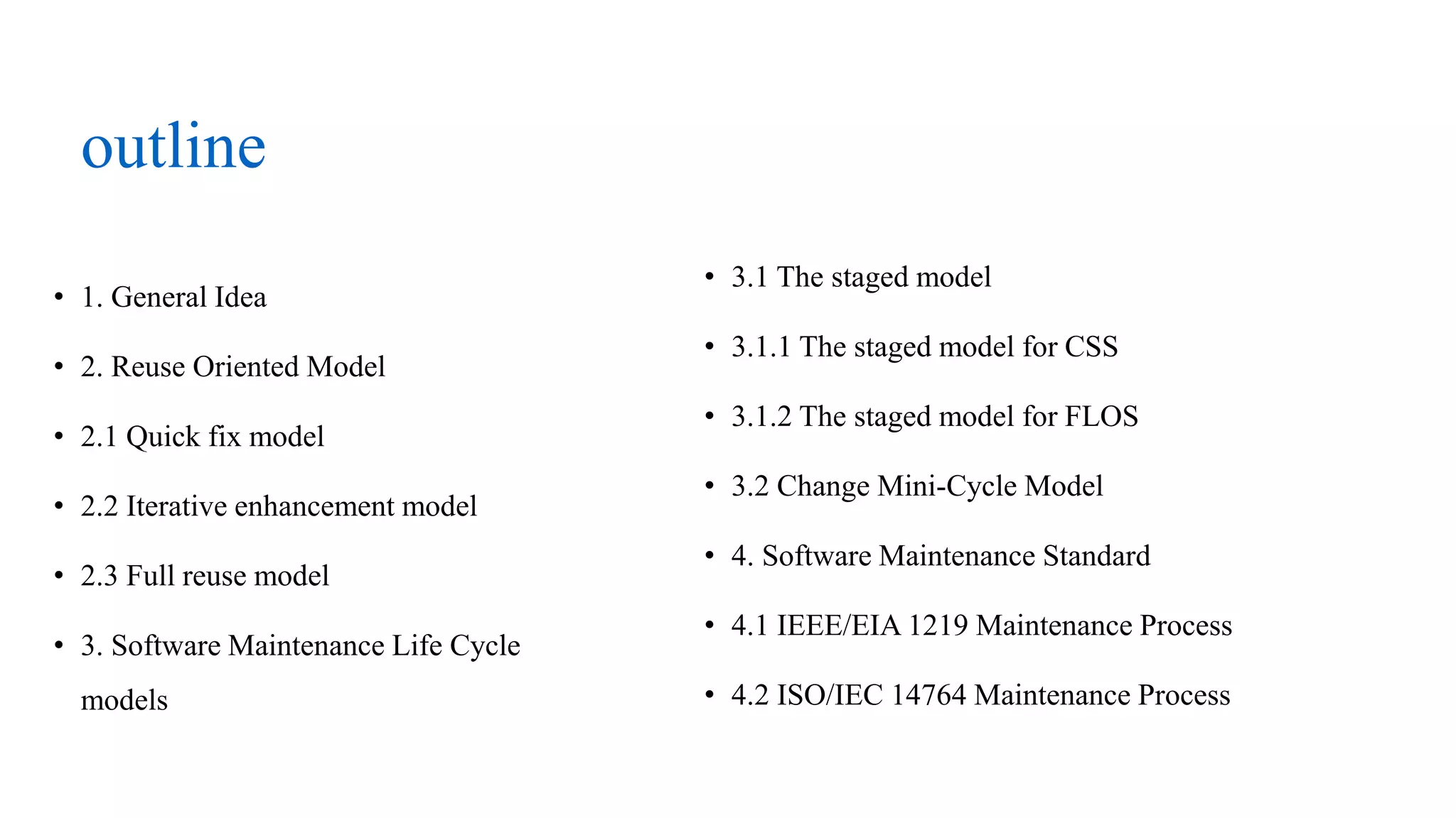 Software Evolution and Maintenance Models | PPTX