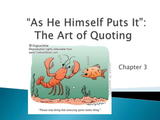 They Say I Say, Ch 3 | PPTX