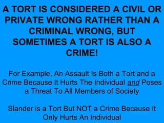 Ch3 1 powerpoint Tort Law | PPT