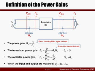 RF Circuit Design - [Ch3-2] Power Waves and Power-Gain Expressions | PDF