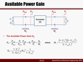 RF Circuit Design - [Ch3-2] Power Waves and Power-Gain Expressions | PDF