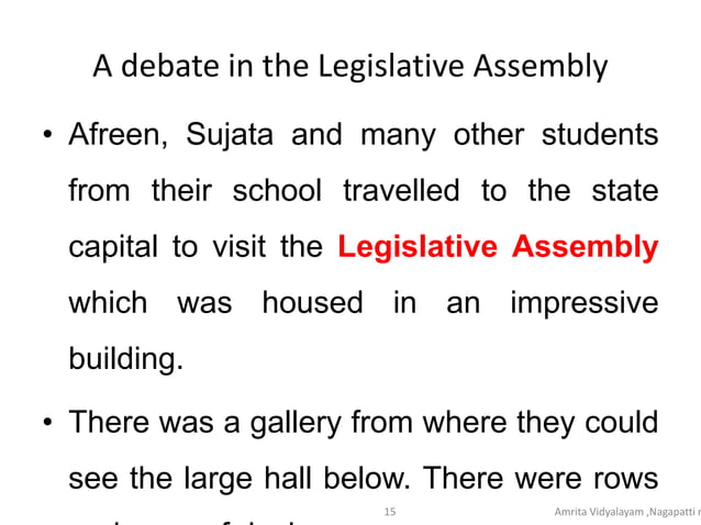 Class 7 -Political Science-Chapter 3-part 1-How the State Government Works | PPT