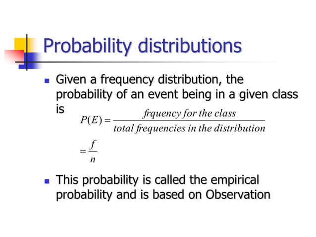 Ch3 Probability and The Normal Distribution | PPT