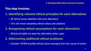 Ch 3. framework for ethical analysis and ch 4 professional ethics | PPTX