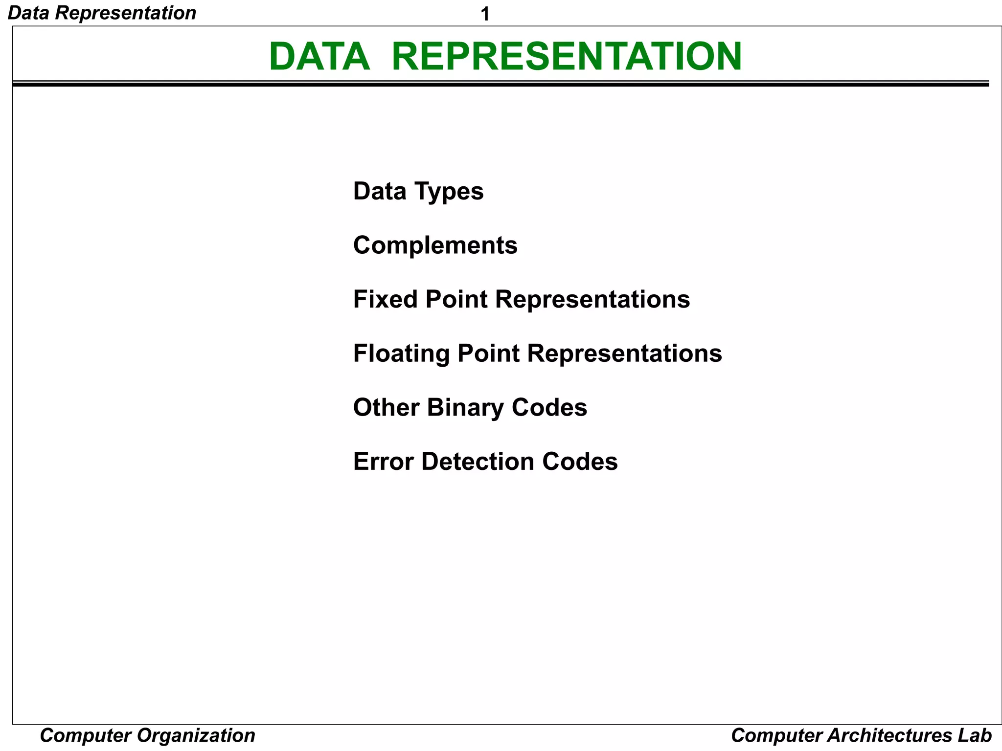 DATA REPRESENTATION | PPT