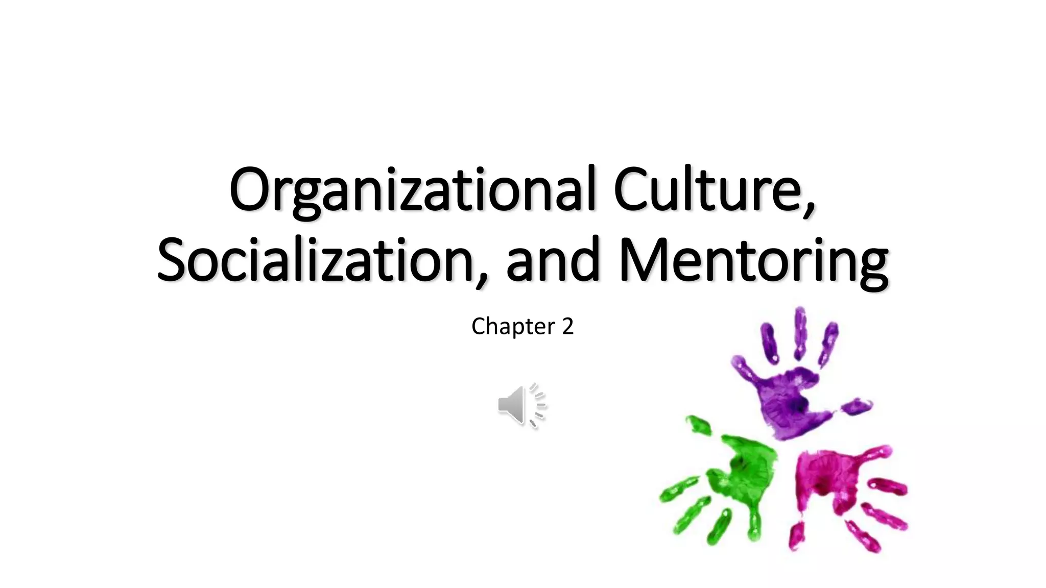 Organizational Culture, Socialization, and Mentoring | PPTX