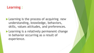 learning in organizationl behavior | PDF