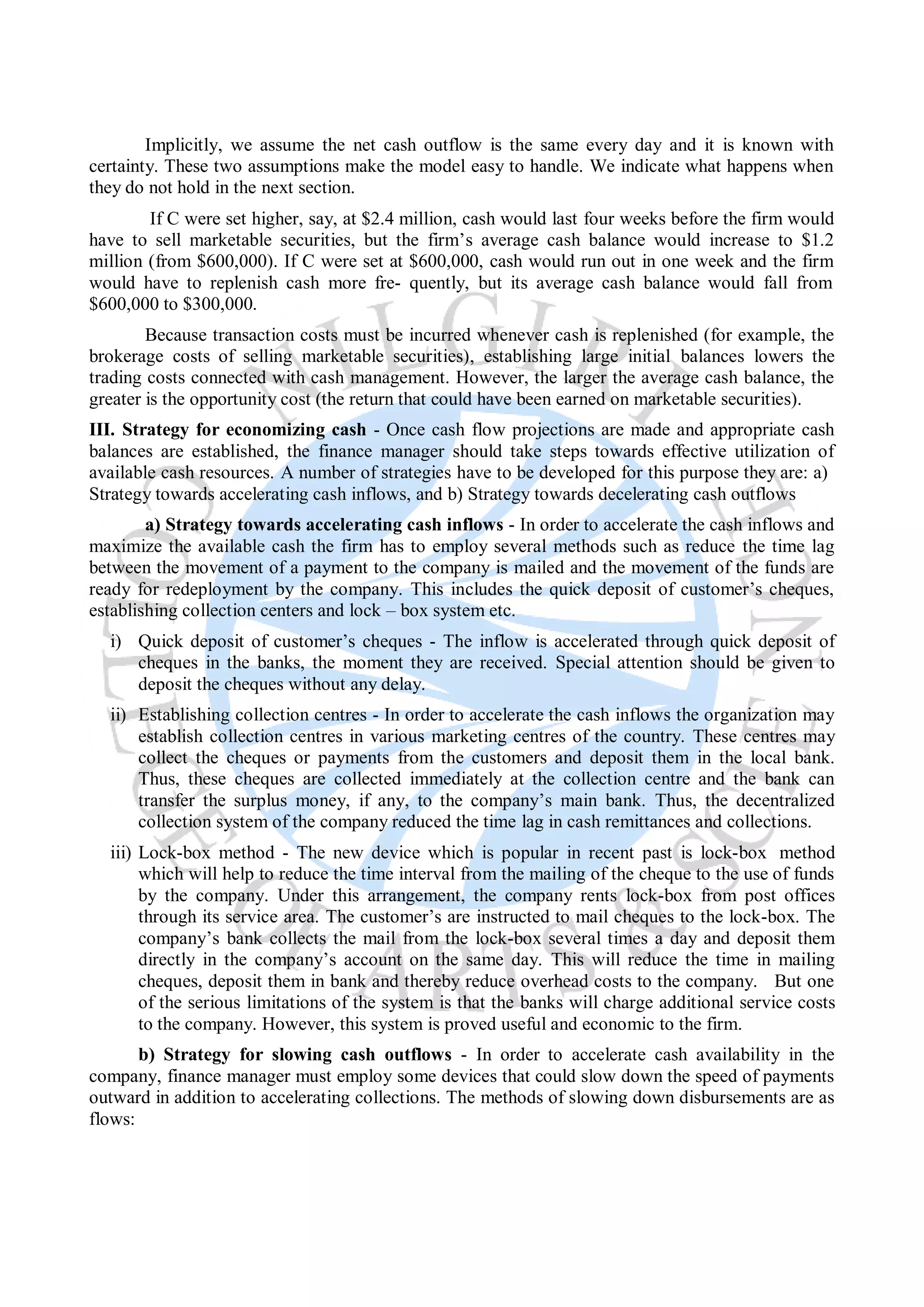 CASH MANAGEMENT | PDF